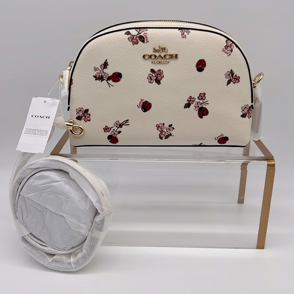 Coach | Bags | Coach Madi Crossbody With Ladybug Print Chalk Red Black ...